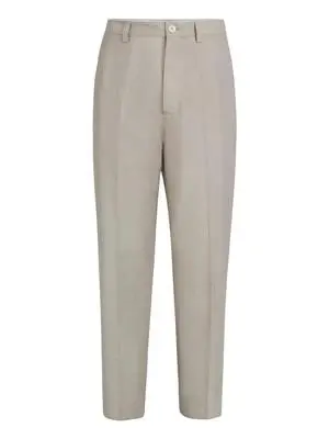 Brunello Cucinelli Cotton-linen Trousers - Neutrals