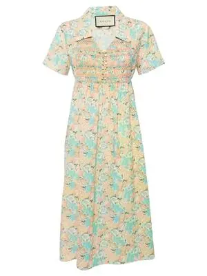 Gucci X Liberty Floral-print Dress - Blue