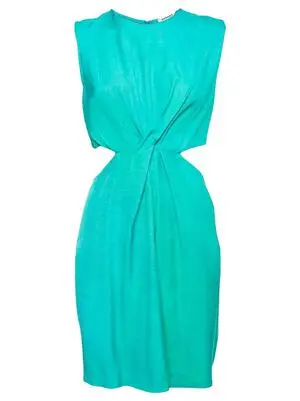 Sandro Cut-out Crepe Dress - Green