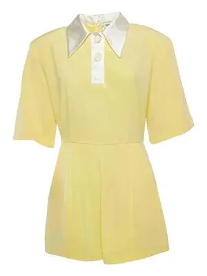 ROWEN ROSE Crepe Playsuit - Yellow