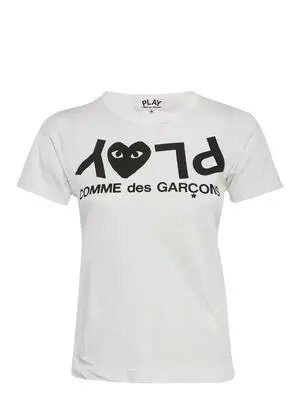 Comme Des Garçons Heart-logo T-shirt - White