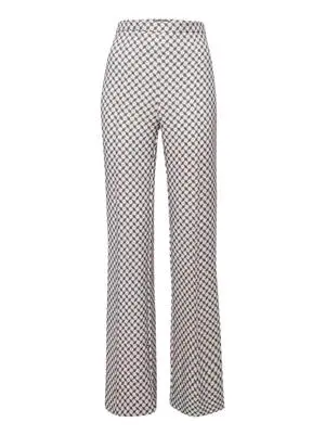 Elisabetta Franchi Logo-print Pocket Trousers - Neutrals