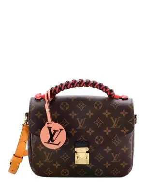 LOUIS VUITTON Pochette Metis Monogram Canvas With Leather Satchel - Brown