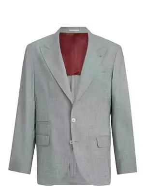Brunello Cucinelli Peak-lapels Blazer - Grey