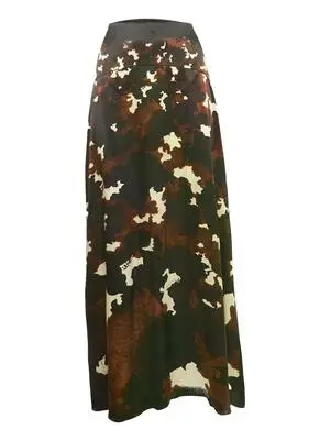 ROBERTO CAVALLI Satin Maxi Skirt