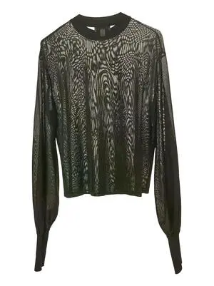 Alaïa Long-sleeve Sheer Top - Black