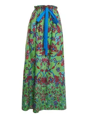 Givenchy Floral-print Elastic-waist Maxi Skirt - Green