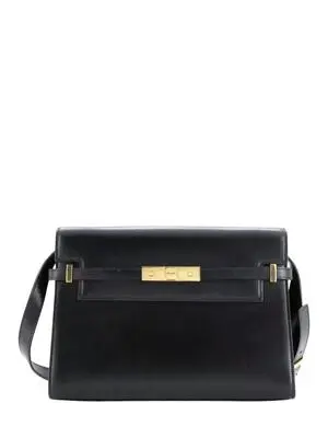 Saint Laurent Manhattan Leather Medium Shoulder Bag - Black