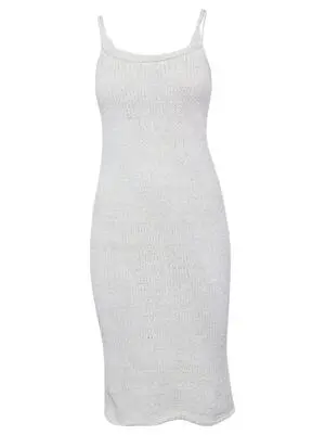 Bottega Veneta Knitted Midi Dress - White