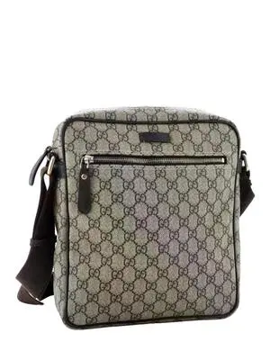 Gucci Gg Coated Canvas Medium Messenger Bag - Brown
