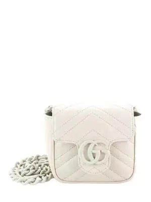 Gucci Gg Marmont Flap Matelasse Mini Belt Bag - Neutrals