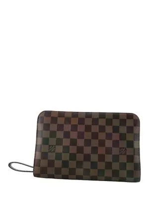 LOUIS VUITTON Pochette Saint Louis Damier Clutch - Brown