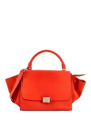 Celine Trapeze Small Satchel - Red