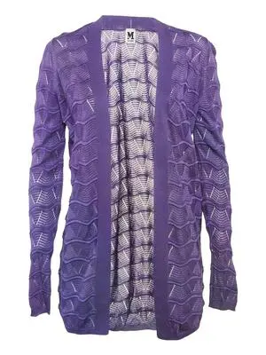 Missoni Chevron-knit Cardigan - Purple