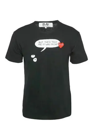 Comme Des Garçons 2000s Play Heart-print T-shirt - Black