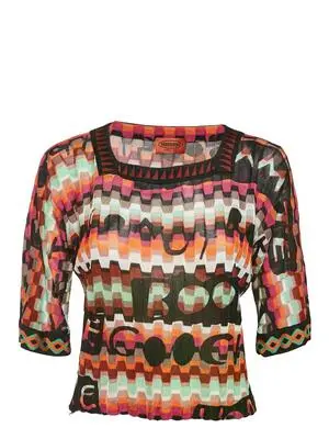 Missoni Zigzag-pattern Knit Top - Brown