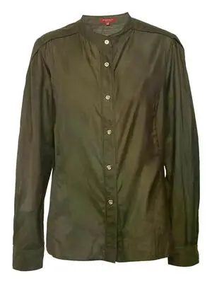Burberry Button-front Cotton-silk Shirt - Green