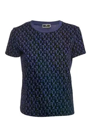 ELISABETTA FRANCHI Monogram Pattern T-Shirt