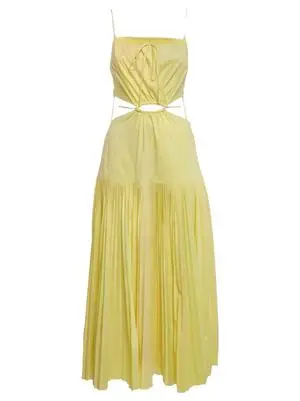 SIMKHAI Pleated Cut-Out Dress