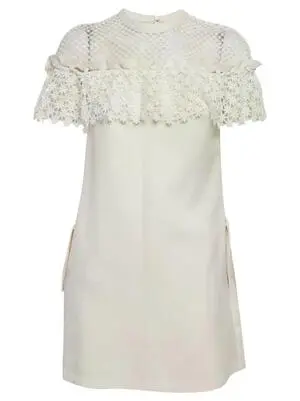 SELF-PORTRAIT Lace-detail Mini Dress - White
