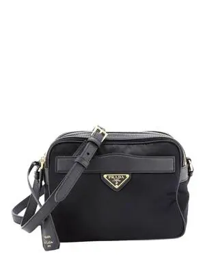 Prada Re-edition 1978 Front Pocket Re-nylon With Saffiano Leather Mini Shoulder Bag - Black
