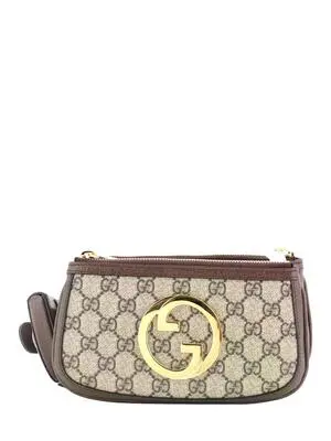 Gucci Blondie Multi Pocket Gg Coated Canvas Belt Bag - Brown