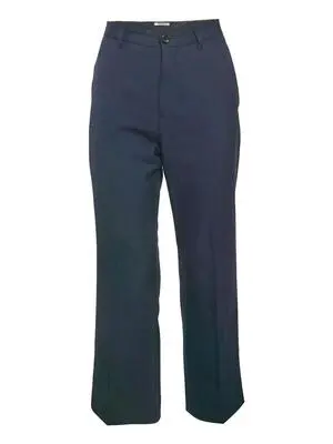 Miu Miu Wool-blend Waistband Trousers - Blue
