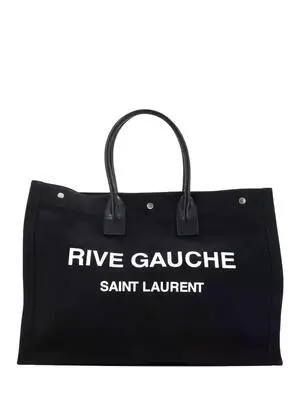 Saint Laurent Rive Gauche Shopper Large Tote Bag - Black