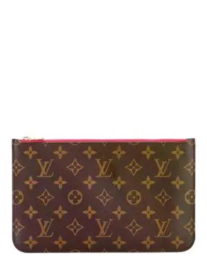 LOUIS VUITTON Neverfull Pochette Monogram Canvas Large Pouch - Brown