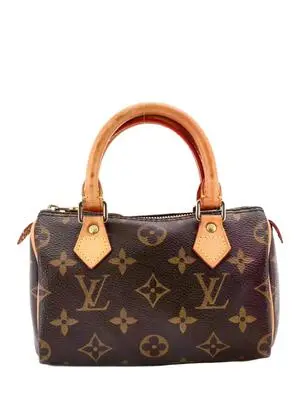 LOUIS VUITTON Speedy Mini Hl Handbag Monogram Canvas Satchel - Brown