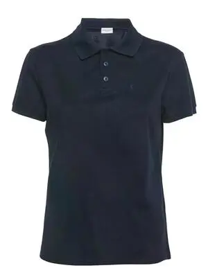 Saint Laurent Cotton Polo Shirt - Blue