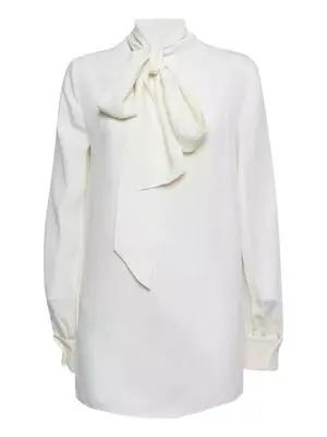 Valentino Garavani Tie-neck Silk Blouse - White