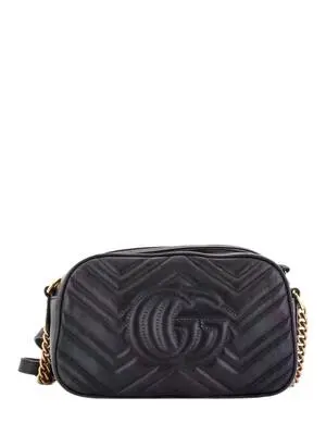 Gucci GG Marmont Embellished Shoulder Bag Black