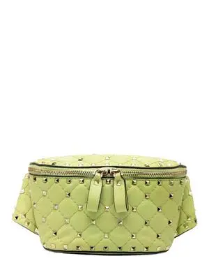 Valentino Garavani 2000-2017 Nappa Rockstud Spike Belt Bag - Green