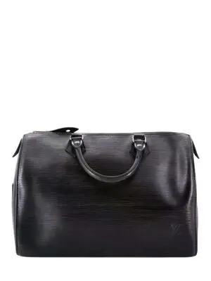 LOUIS VUITTON Speedy Handbag Epi Leather 35 - Black