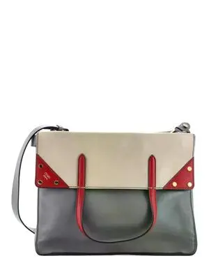 Fendi Leather Regular Tote Bag - Grey