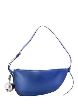 Burberry Shield Sling Leather Shoulder Bag - Blue