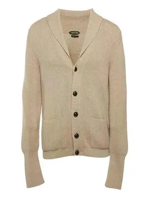TOM FORD Rib-knit Buttoned Cardigan - Neutrals