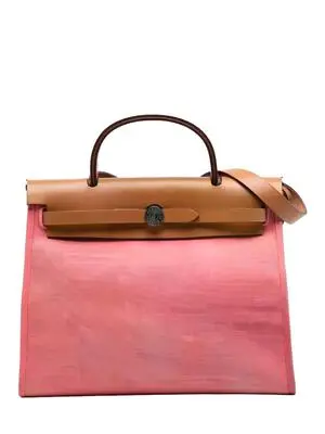 Hermès 2017 Toile Herbag Zip 31 Satchel - Pink