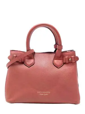 Burberry Small Banner Satchel With House Check - Pink