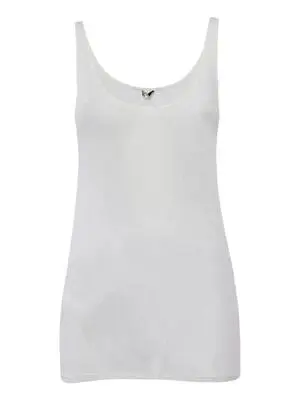 Saint Laurent Ribbed Tank Top - White