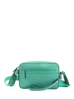 Gucci Gg Rubber Effect Leather Small Crossbody Bag - Green
