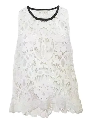 MAJE Laced Sleeveless Top