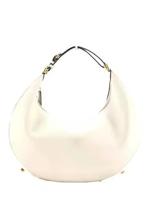Fendi Graphy Leather Medium Hobo Bag - Neutrals