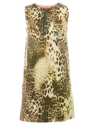 Maje Leopard-print Mini Dress - Brown