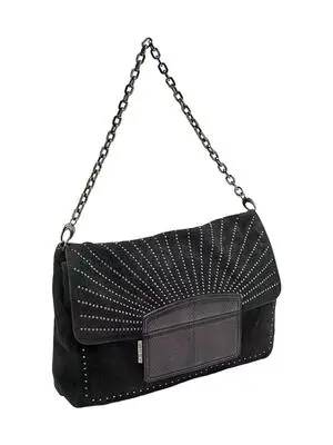 JIMMY CHOO Stud-embellished Shoulder Bag - Black