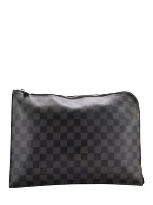 LOUIS VUITTON Damier Graphite Gm Pochette Jour - Black