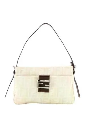 Fendi Vintage Zucca Canvas Small Shoulder Bag - Neutrals