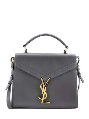 Saint Laurent Cassandra Top Handle Mini Shoulder Bag - Grey