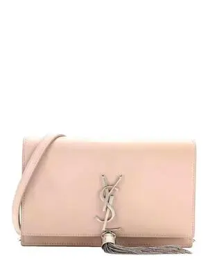 Saint Laurent Classic Monogram Tassel Small Crossbody Bag - Neutrals